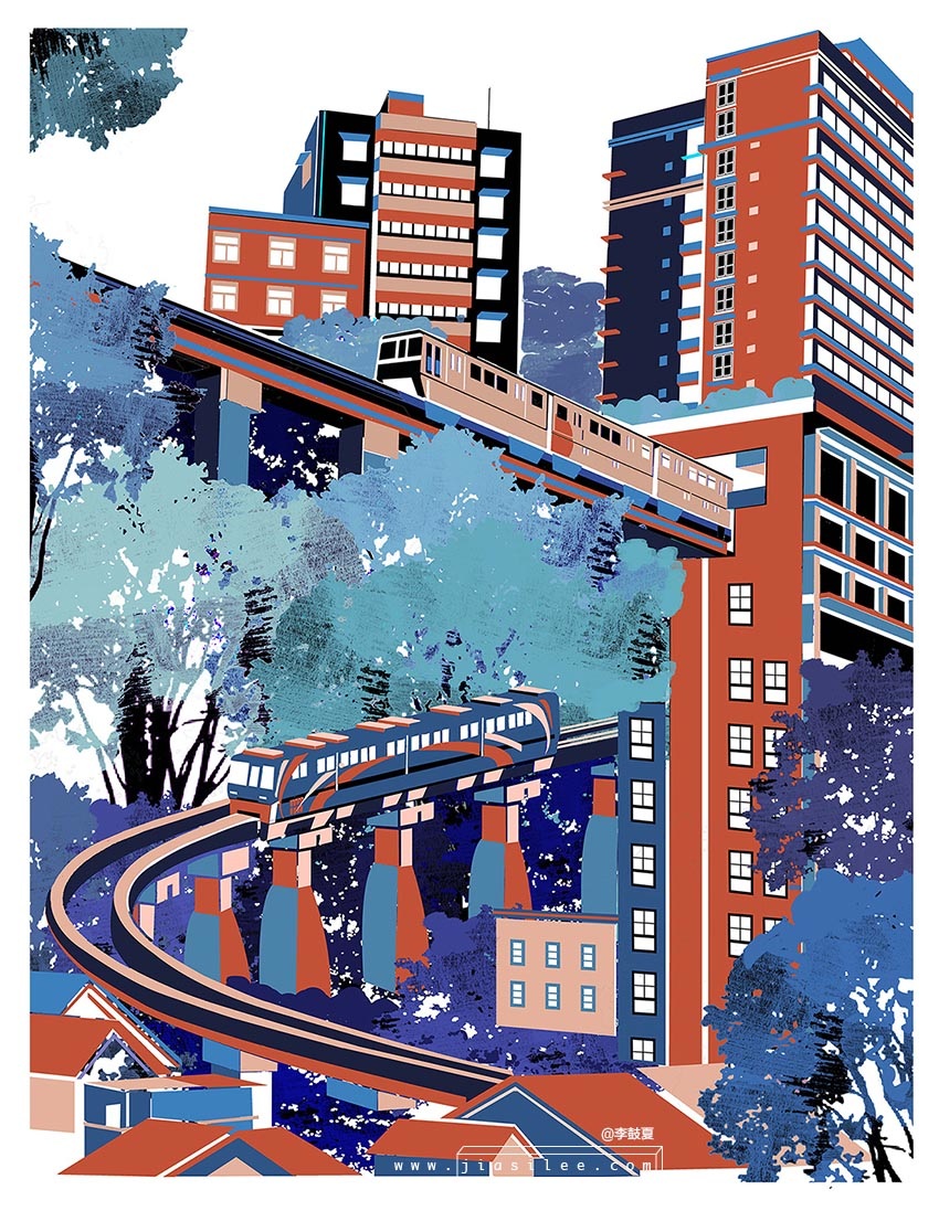 Chongqing City Illustration - Jiasi art&design